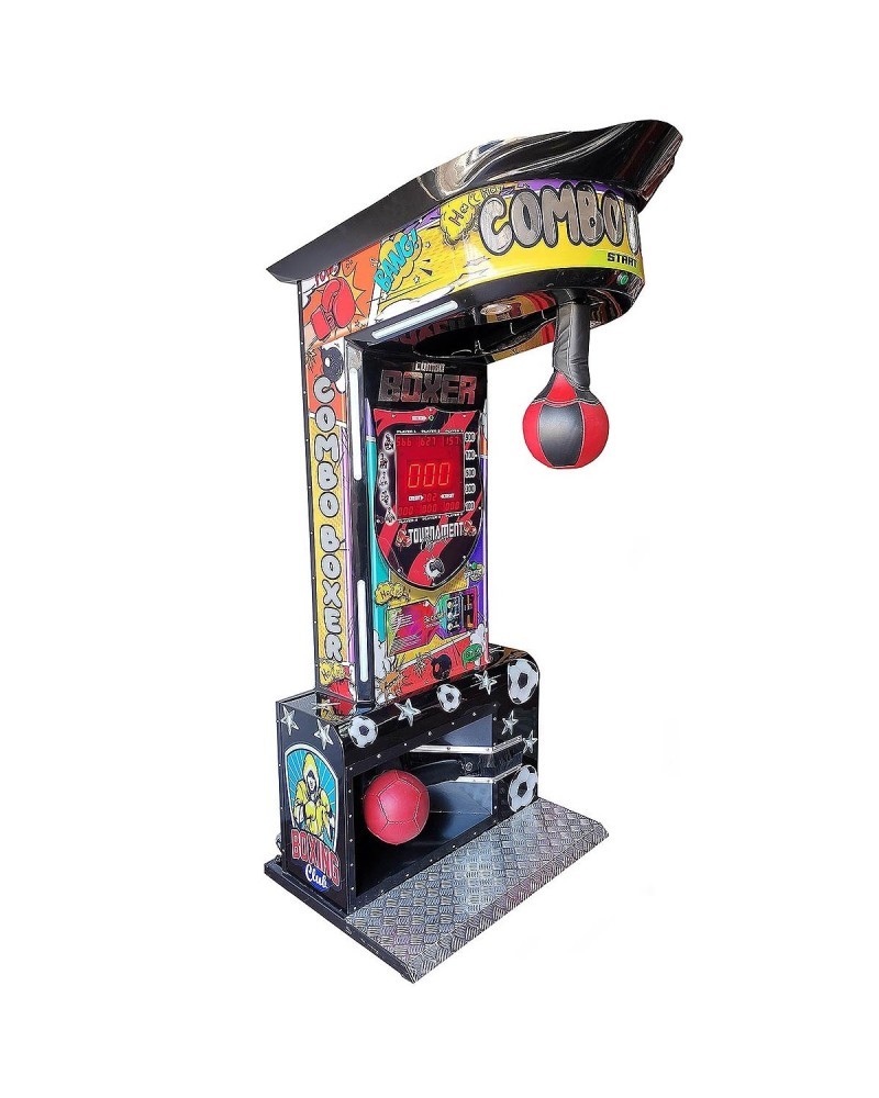 Multiplayer punch and kick combined boxing machine with LED lights