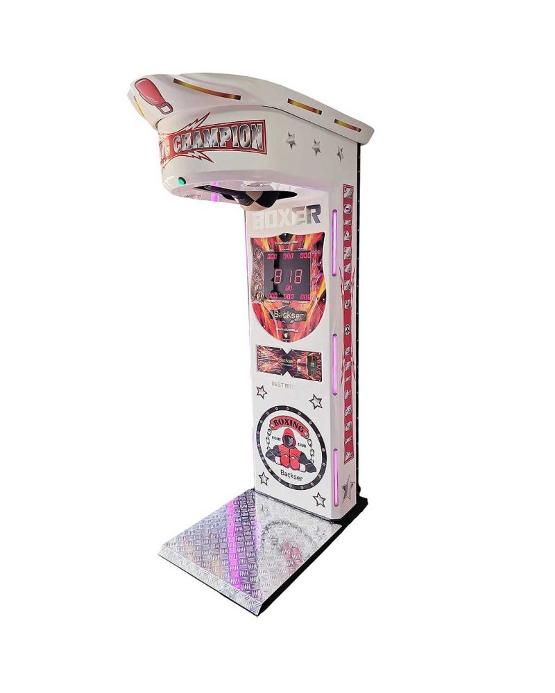 Coin operated punch boxing arcade machine with punch meter